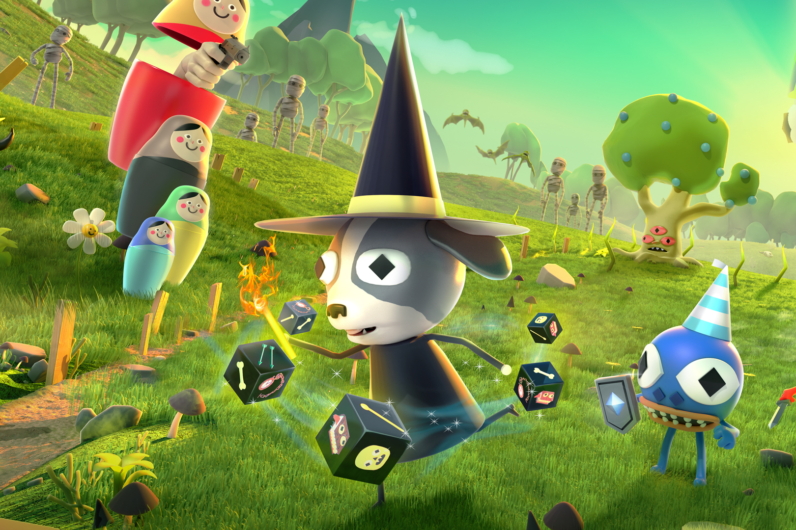 Yogomi: DOG WITCH Is a Dice-Fueled Deckbuilder Roguelike